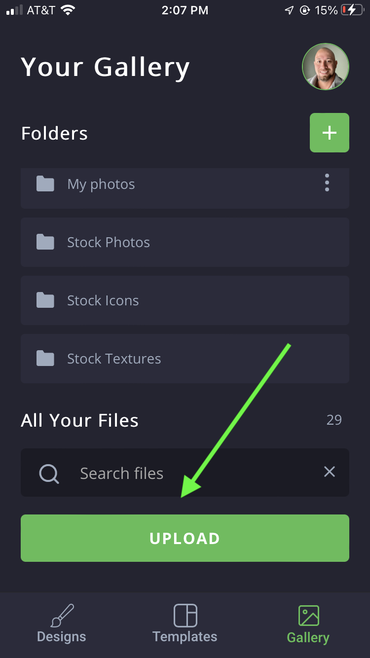 Upload media to Your Gallery (Mobile App) – Gipper